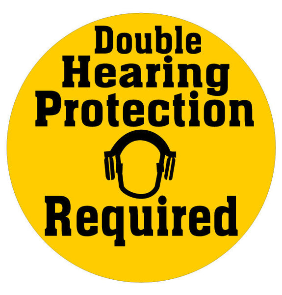 Double Hearing Protection Sign - 1 Sign | Shop Mighty Line Safety Floor ...