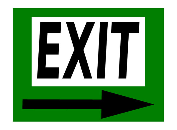 Mighty Line EXIT Sign - 1 Sign | Shop Mighty Line Safety Floor Tapes ...